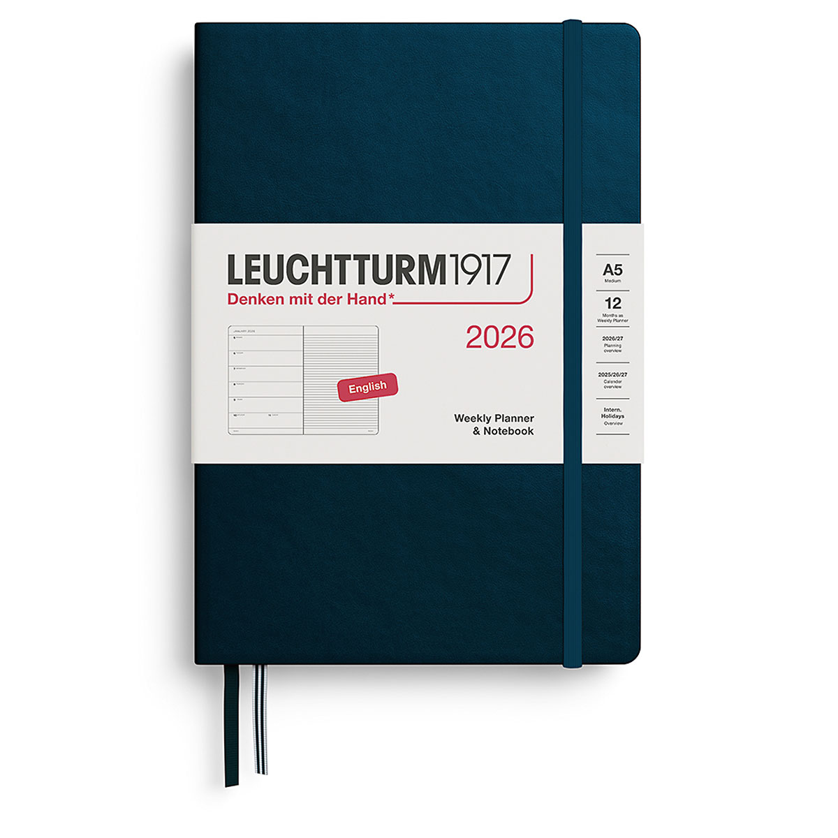 Weekly Planner & Notebook 2026 A5 Deep Sea Leuchtturm1917 | Adlibris