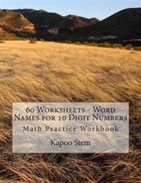 60 Worksheets - Word Names for 2 Digit Numbers - Kapoo Stem - Häftad ...